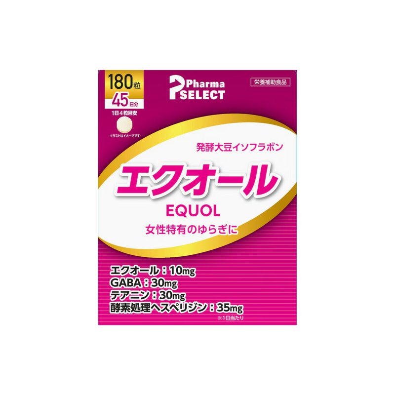 女性の毎日をサポートするエクオール配合サプリ エクオールを1日目安量（4粒）あたり10mg配合した栄養補助食品です。 毎日の健康や美容をサポートする成分をバランスよく配合しています。 GABA・テアニン配合でリラックスサポート エクオールに...