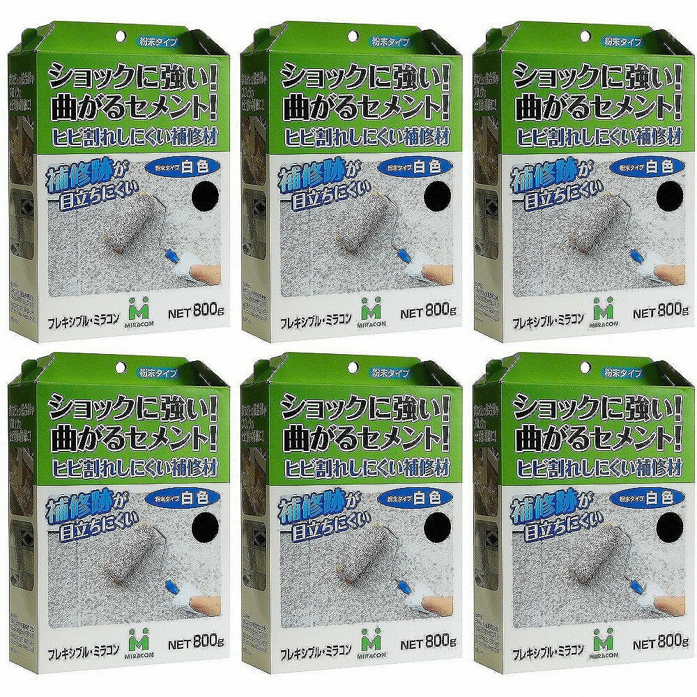日本ミラコン産業 - フレキシブル・ミラコン 白(800g) - FMC-01 特長 ●外壁にできてしまった、細かいヒビ割れをカンタンに直します。●揺れや振動を吸収する、弾性や柔軟性のあるヒビ割れ補修材です。●補修後のヒビ割れが起きにくく、...