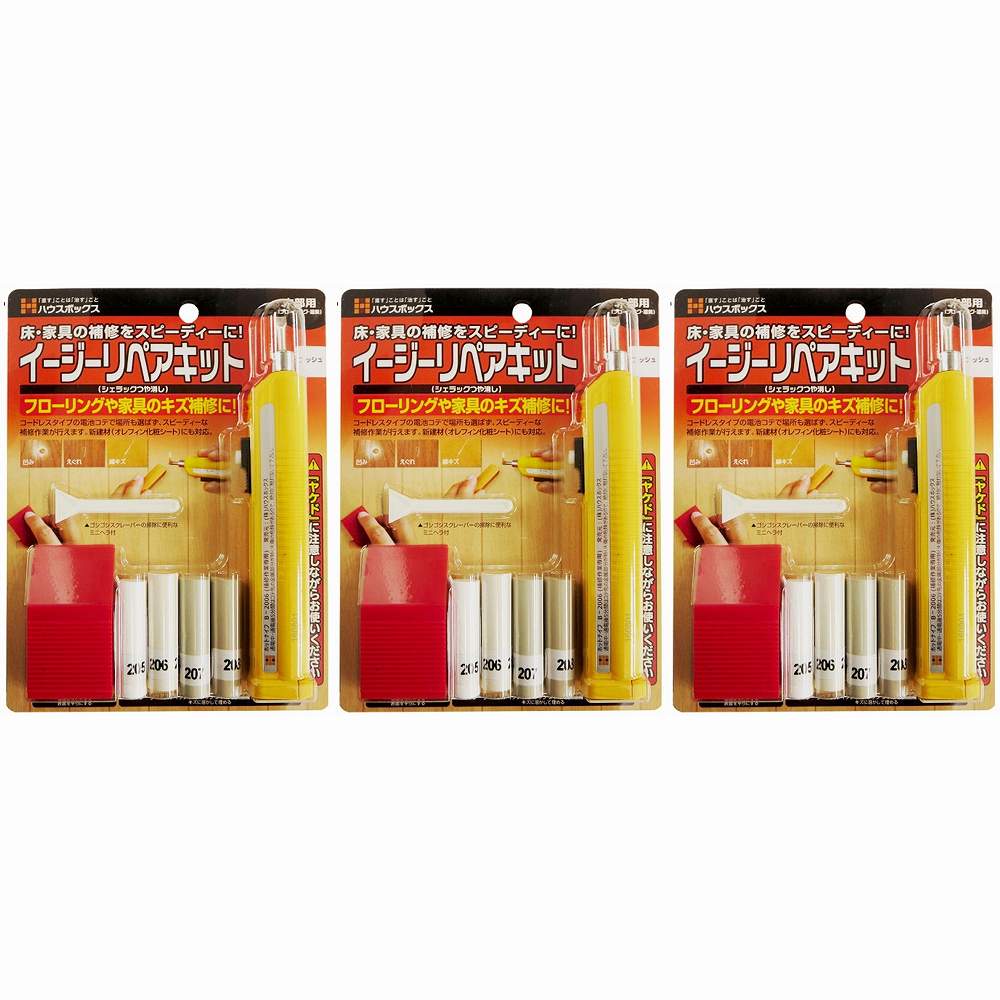 キャンデルデザイン(旧ハウスボックス) - イージーリペアキット(シェラックつや消し) 木部用 アッシュ 特長 ●床・フローリングのキズをかんたん、スピーディそして本格的に補修ができます。●コードレスタイプの電池コテで室内の場所も選ばず、目...