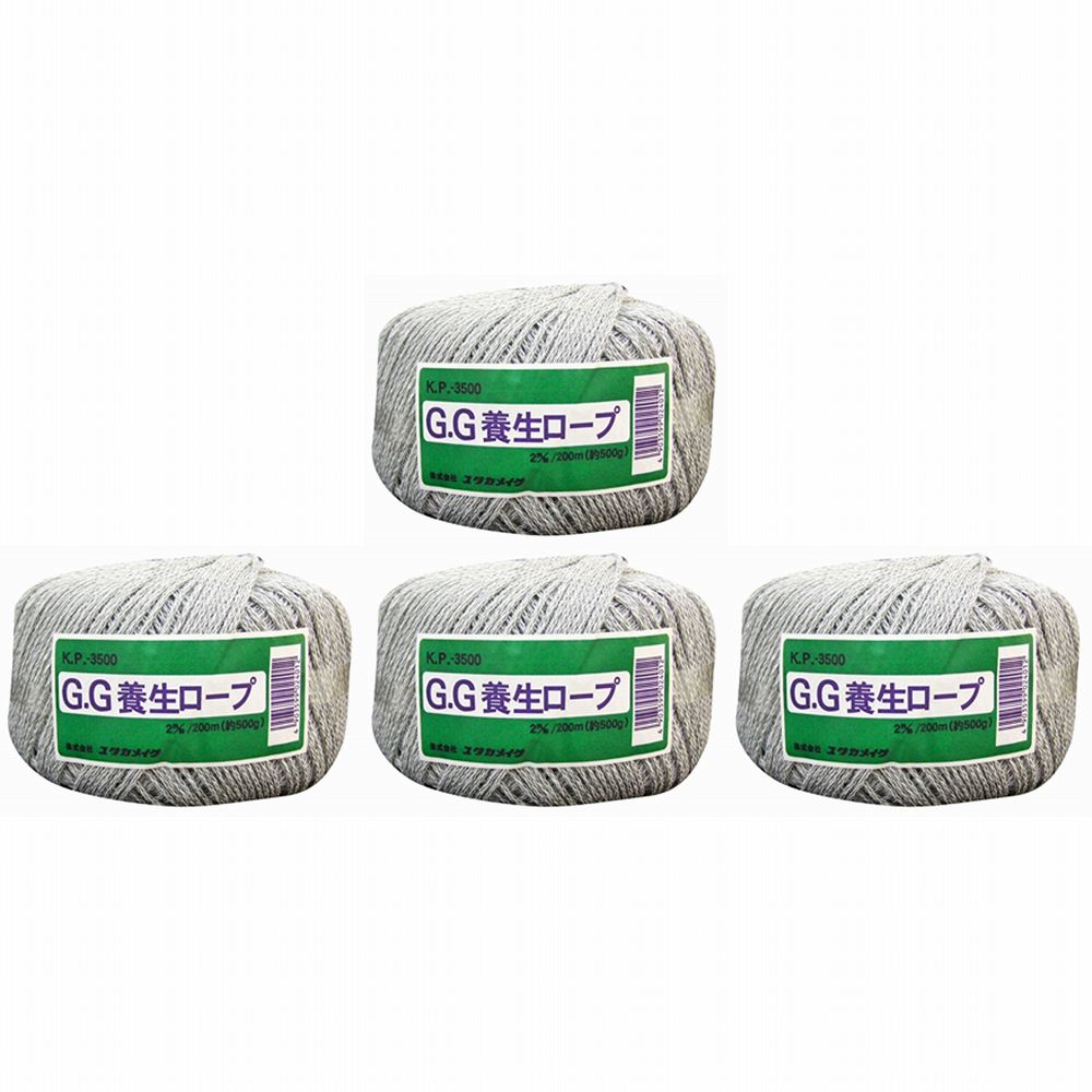 ユタカメイク - 養生ロープ(2mm×約200m) - KP-3500 特長 ●ポリエチレンにPEを混ぜた、軽量・強力・作業性の良いロープです。 ●農園芸の結束・一般荷造り。 仕様 ●PE＋PE ご注意 ●取り扱い説明書に記載されている内容...