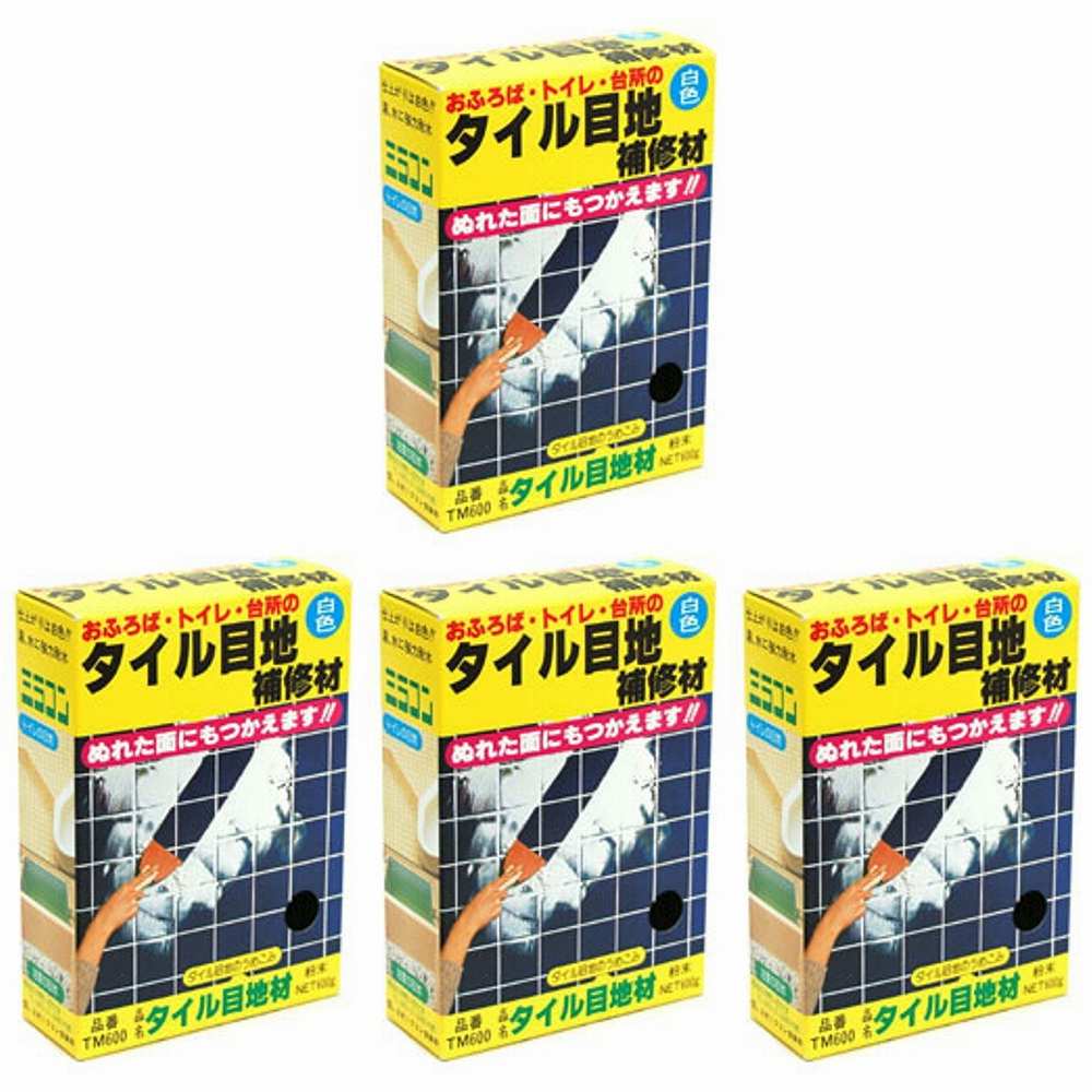 日本ミラコン産業 - タイル目地補修材 白(600g) - TM-600 特長 ●浴室、洗面所、トイレ、台所等の広い範囲のタイル目地の充填やタイルのヒビ割れ補修ができます。●水を加えて練るだけなのでどなたでもカンタンに作業ができます。●強力...