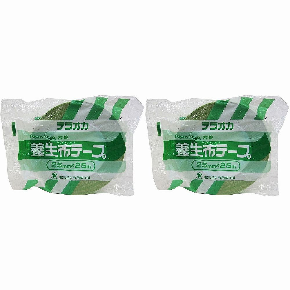寺岡製作所 - 養生布テープ NO.148A 若葉(25mm×25m) 特長 ●曲面、粗面によくつき、糊残りが少ない。●手できれいに切れる。●屋外、壁面などの建築塗装養生用として。 仕様 ●基材：スフ●粘着剤：ゴム系 ご注意 ●用途以外には...