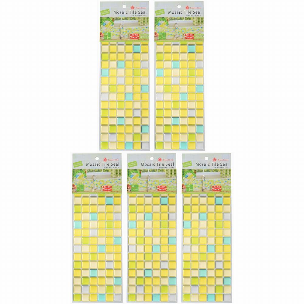 マスターリンクス - Dream Sticker モザイクタイルシール フレッシュグリーン(376mm×134mm×1mm) - TS-2053-ALT-5 特長 ●本製品は、透明で滑らかな本物のガラスタイルの雰囲気を再現しています。●キッ...