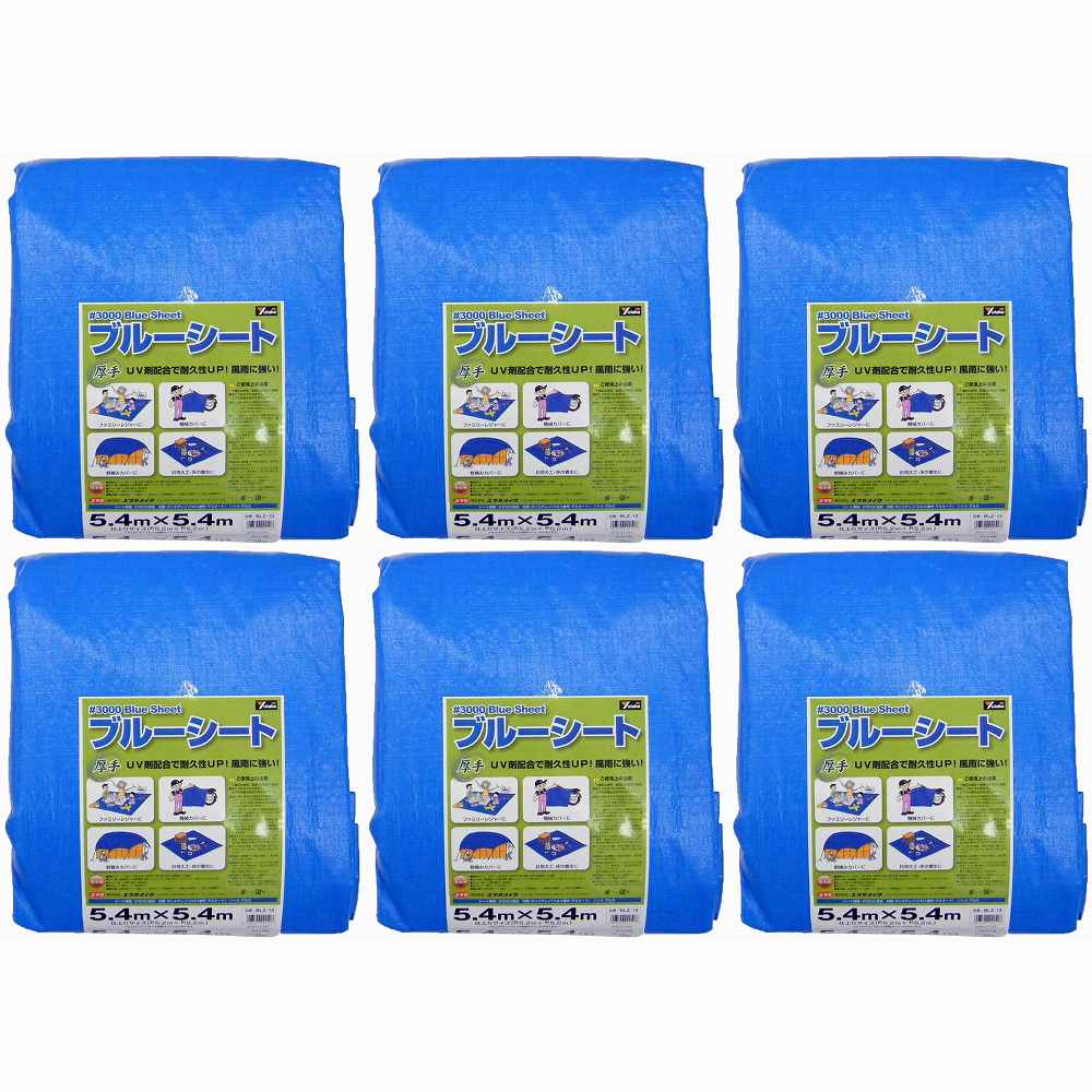 ユタカメイク - ブルーシート #3000(5.4m×5.4m) - BLZ-13 特長 ●防水性が高く、軽量な作業シート。●ポリエチレン製なので、物を傷つけたり腐食・色うつりがしにくい。●耐用期間の目安：約1年＜らい。●防水・防風・防塵・...