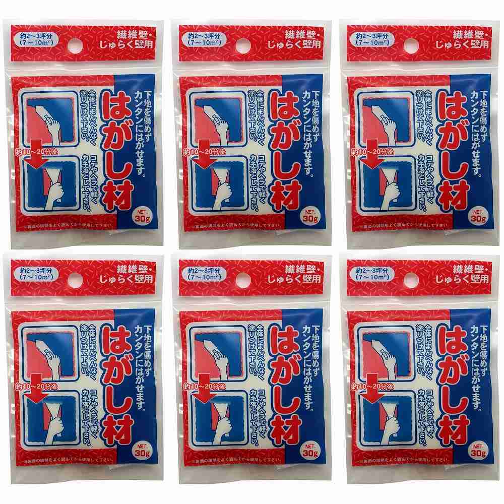 家庭化学工業 - 繊維壁・じゅらく壁用 はがし材(30g) 特長 ●水を加えて混ぜるだけで施工できます。 仕様 ●成分：高分子吸収剤、PE樹脂 ご注意 ●用途以外での使用はお避けください。家庭化学工業 - 繊維壁・じゅらく壁用 はがし材(3...