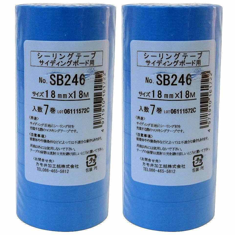 カモ井加工紙 - シーリングテープ セルフクリーニングボード用 SB246(18mm×18m) 7巻入 特長 ●砂まきタイプ以外のサイディングボードに適し、サッシ側に貼っても糊残りなく、紙切れしません。 仕様 ●基材：和紙●粘着剤：アクリル...