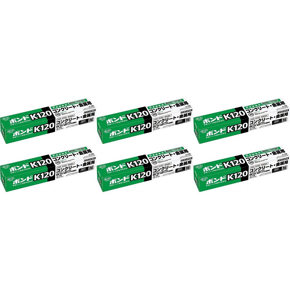 コニシ - ボンド K120 コンクリート・金属用 箱(170ml) 特長 ●健康住宅対応、耐衝撃、耐はく離、高粘度。●コンクリート・モルタル面への金属・木材・吸音テックスの接着。●コンクリート階段と金属製ノンスリップの接着。●金属板とコン...
