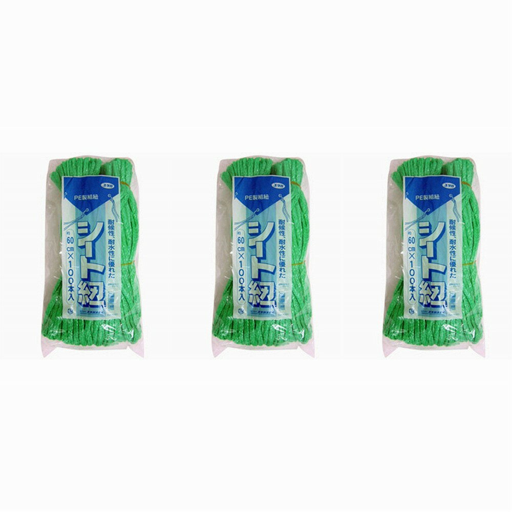 特長●ポリエチレン製なので、耐候性・耐水性に優れています。●縛りやすい組紐タイプです。用途●シート同士の連結やシート張りなど。仕様●色：グリーン●長さ(m)：0.6●標準幅(mm)：6仕様2材質／仕上●ポリエチレン（PE）セット内容／付属品...