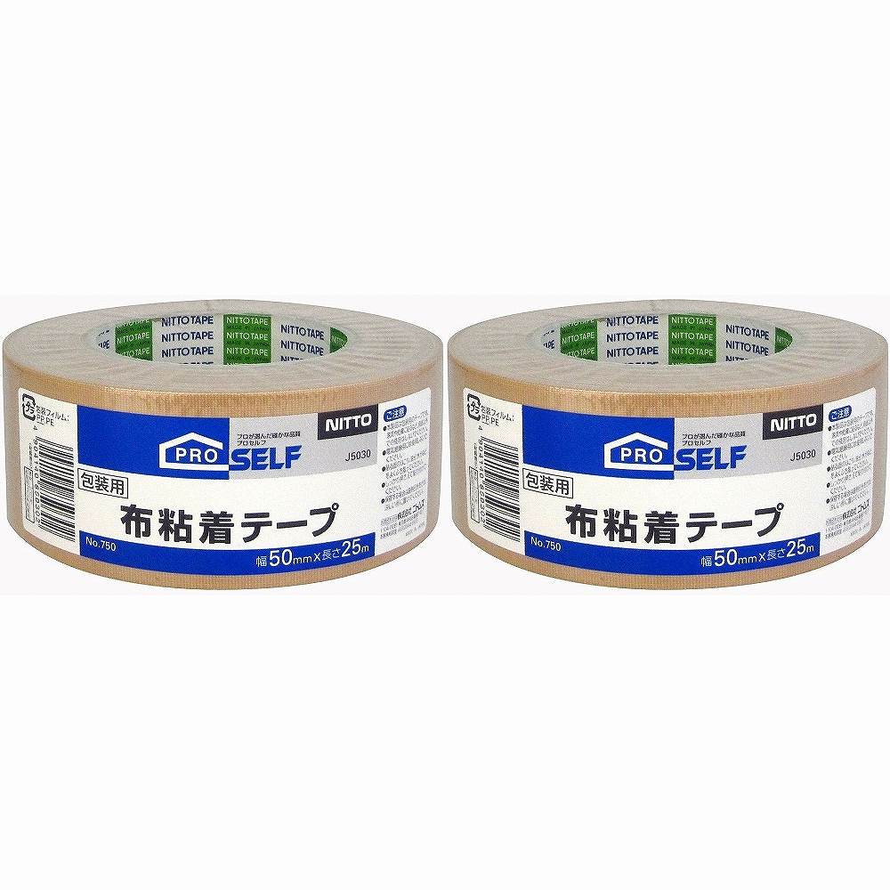 ニトムズ - 布粘着テープ No.750 シュリンク(50mm×25m) - J5030 特長 ●信頼の逸品、超ロングセラーの布テープ。●宅配便・小包などの包装に。●紙箱など角の補強に。●結束・仮止め・万能補修用に。 仕様 ●基材：布●粘着...