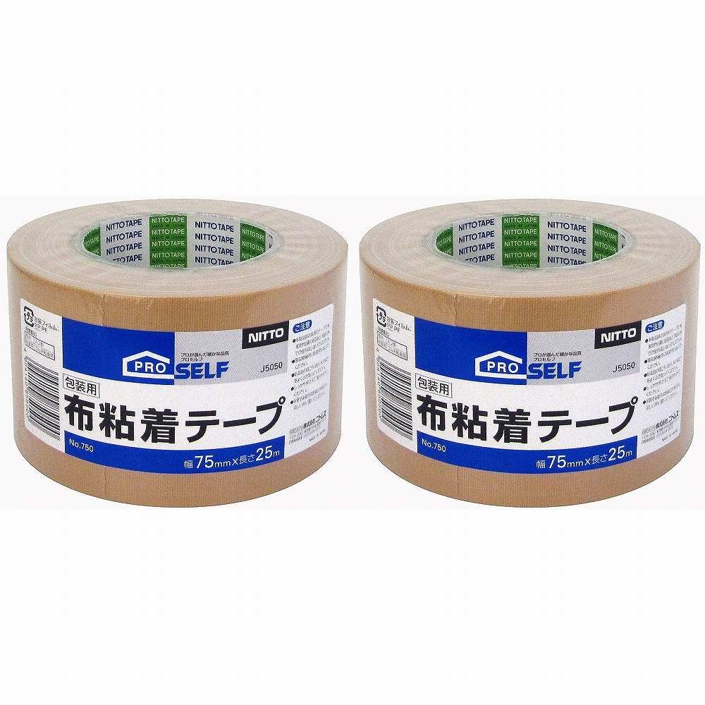ニトムズ - 布粘着テープ No.750 シュリンク(75mm×25m) - J5050 特長 ●信頼の逸品、超ロングセラーの布テープ。●宅配便・小包などの包装に。●紙箱など角の補強に。●結束・仮止め・万能補修用に。 仕様 ●基材：布●粘着...