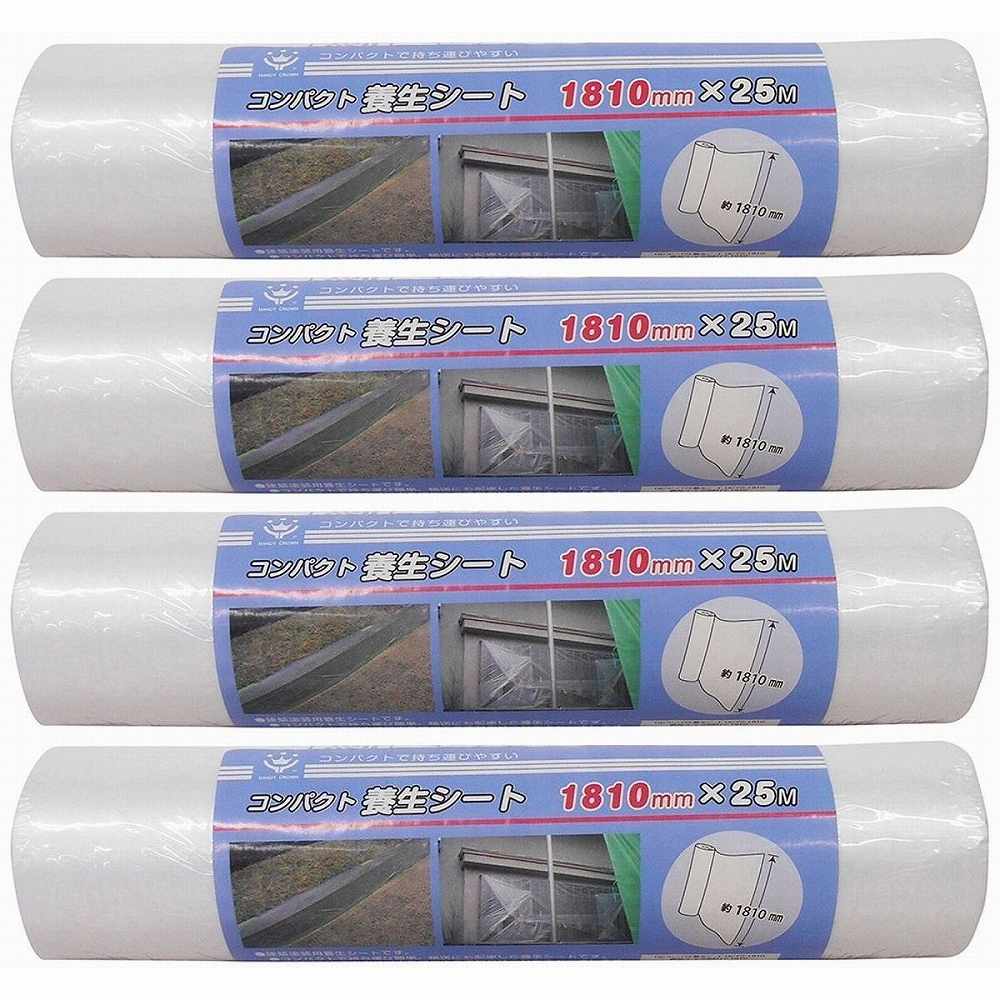 ハンディ・クラウン - コンパクト 養生シート(1810mm×25m) - HCYS-1810 特長 ●コンパクトで軽く、持ち運びも楽な養生シートです。●フィルム表面は、コロナ処理をしています。 仕様 ●シート：PE●紙管：紙 ご注意 ●用...