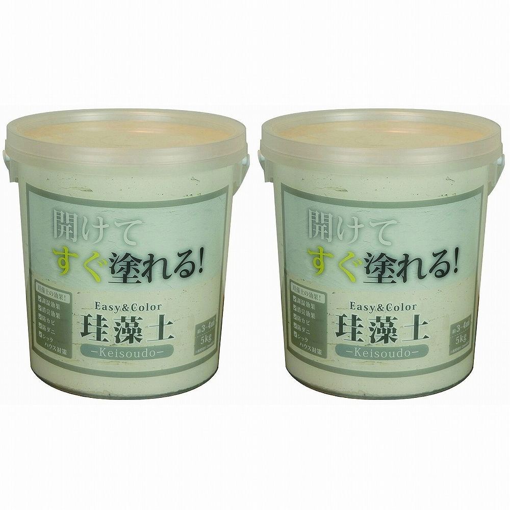 ワンウィル - Easy&Color珪藻土(5kg) オフホワイト 特長 ●今までの珪藻土壁材にはない豊富な色。●ペーストタイプなので攪拌する手間がいりません。●開けたらすぐに塗ることが出来ます。 仕様 ●材質：珪藻土 ご注意 ●ロットによ...