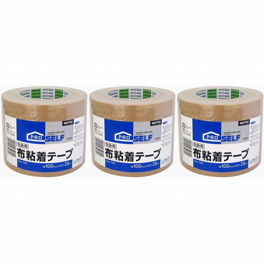 ニトムズ - 布粘着テープ No.750 シュリンク(100mm×25m) - J5060 特長 ●信頼の逸品、超ロングセラーの布テープ。●宅配便・小包などの包装に。●紙箱など角の補強に。●結束・仮止め・万能補修用に。 仕様 ●基材：布●粘...