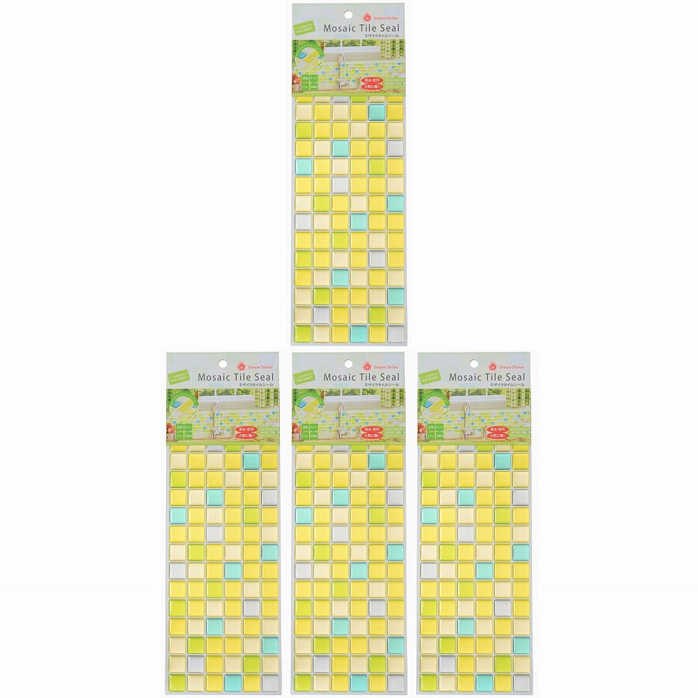 マスターリンクス - Dream Sticker モザイクタイルシール フレッシュグリーン(376mm×134mm×1mm) - TS-2053-ALT-5 特長 ●本製品は、透明で滑らかな本物のガラスタイルの雰囲気を再現しています。●キッ...