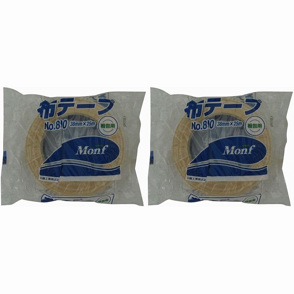 古藤工業 - Monf カラー布粘着テープ 黄土NO.890 緑(38mm×25m) 特長 ●梱包用布テープのエコノミータイプです。●手で切れるので作業性も抜群です。●ダンボールの封緘、一般梱包、各種補修に適してます。 仕様 ●粘着剤：天然...