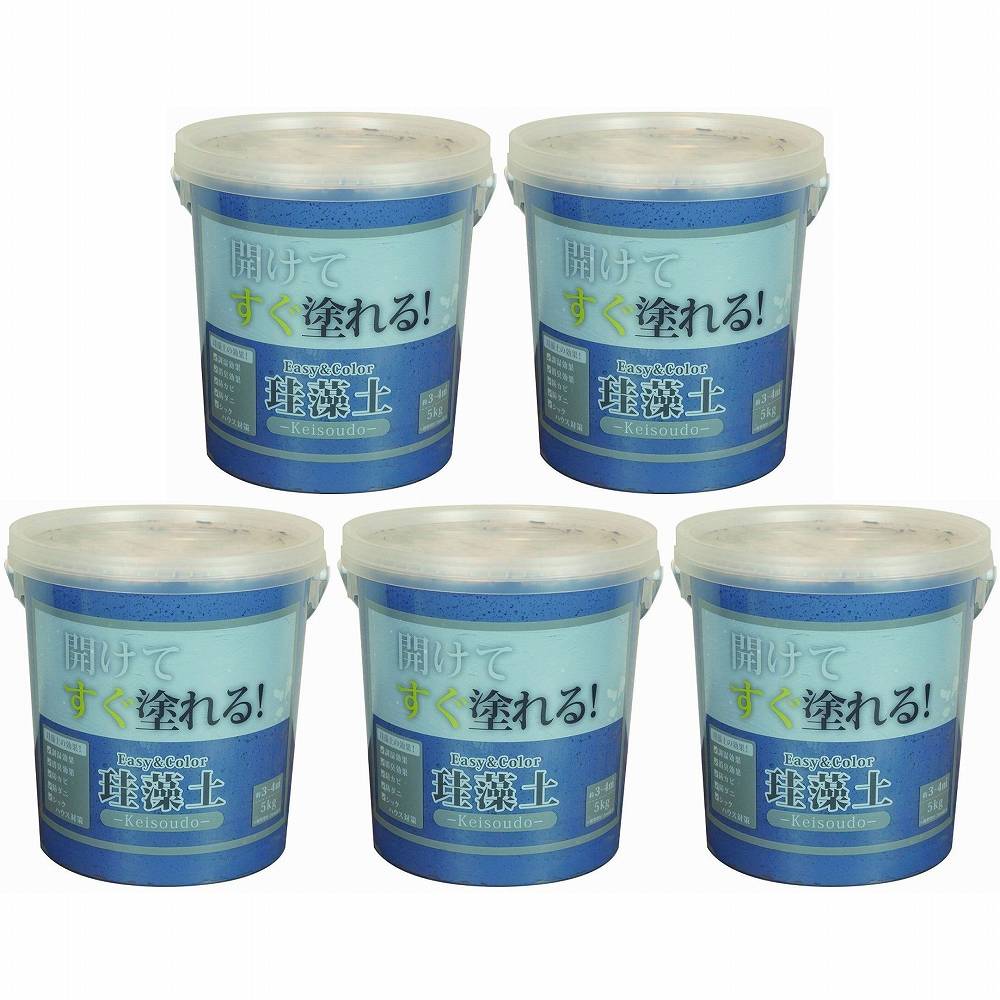 ワンウィル - Easy&Color珪藻土(5kg) ネイビーブルー 特長 ●今までの珪藻土壁材にはない豊富な色。●ペーストタイプなので攪拌する手間がいりません。●開けたらすぐに塗ることが出来ます。 仕様 ●材質：珪藻土 ご注意 ●ロットに...