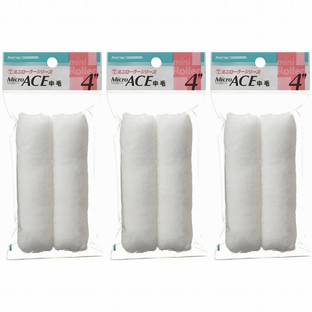 大塚刷毛 - ｢Micro ACE｣ミニローラー 中毛(毛丈13mm 幅4インチ) 2本入 - 4MS-MIB 特長 ●手の届かない狭小場所や入隅などの塗布に最適なペイントローラーです。 仕様 ●PE ご注意 ●使用前には、手で必ず不要な毛...