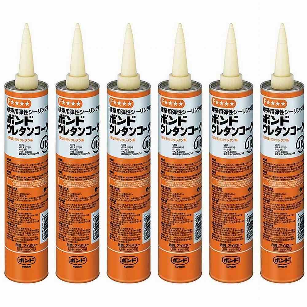 コニシ - ボンド ウレタンコーク アイボリー(320ml) 特長 ●塗装非汚染型、弾力性、高伸び率、耐水性、耐寒性、塗装可。●外装塗装を必要とするコンクリート目地。●RCの打ち継ぎ目地、誘発目地。 仕様 ●成分：ポリウレタン樹脂系 ご注意...