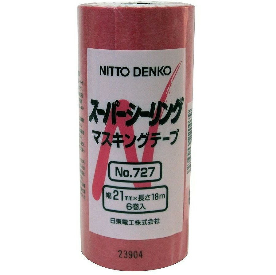 ニトムズ - スーパーシーリングテープ No.727(21mm×18m) 6巻入 特長 ●巻き戻し(展開)が軽く、作業性に優れています。●粗面・凹凸面へのなじみ、接着性に優れています。●ボード・ガラスへの接着性に優れ、のり残りがほとんどあり...