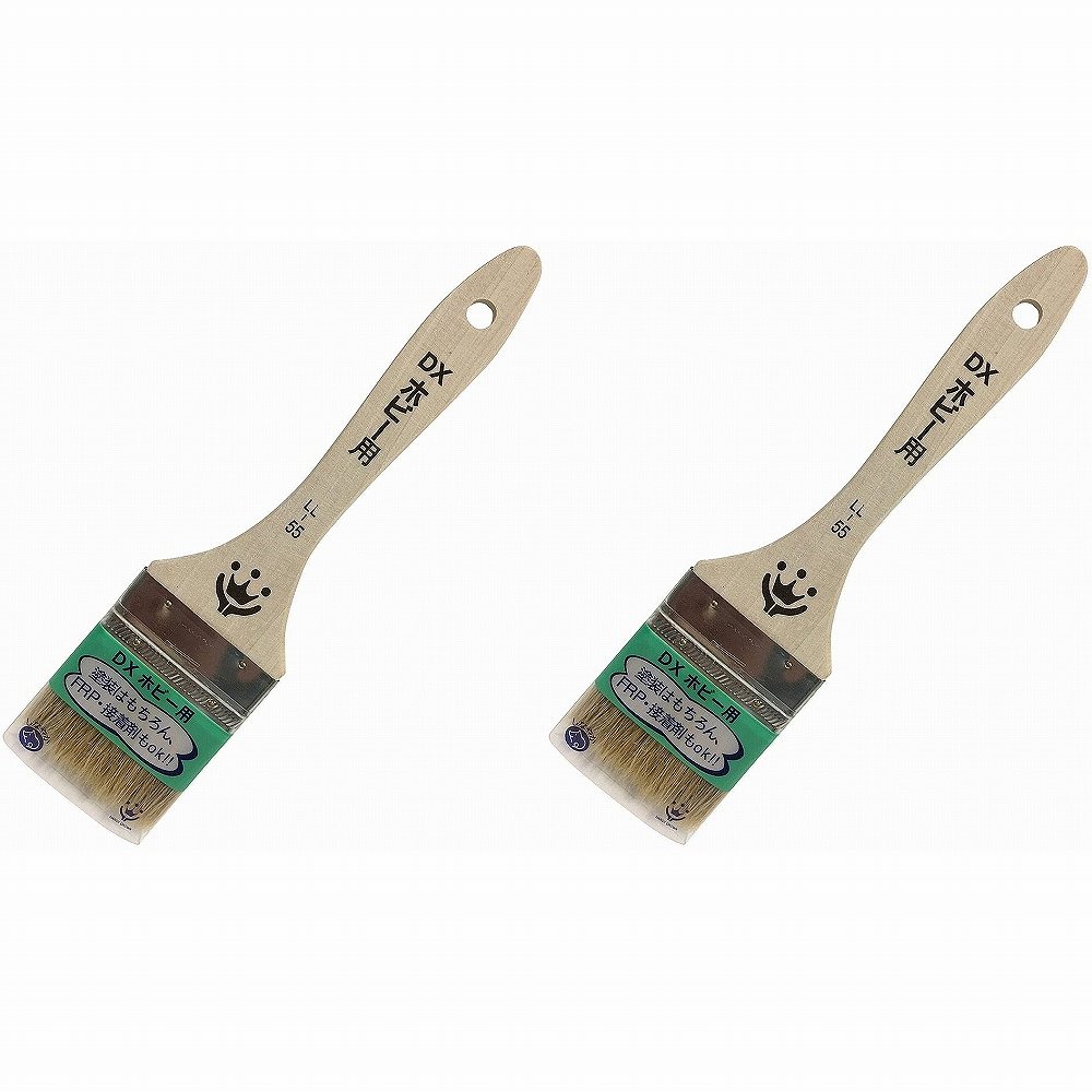 ハンディ・クラウン - DXホビー用刷毛 LL-55(55mm) 特長 ●塗料はもちろん、FRP・接着剤の塗布にもご使用いただけます。 仕様 ●毛材：豚毛●柄：自然木●止め金具：スチール ご注意 ●用途以外に使用しないでください。●毛払いを...