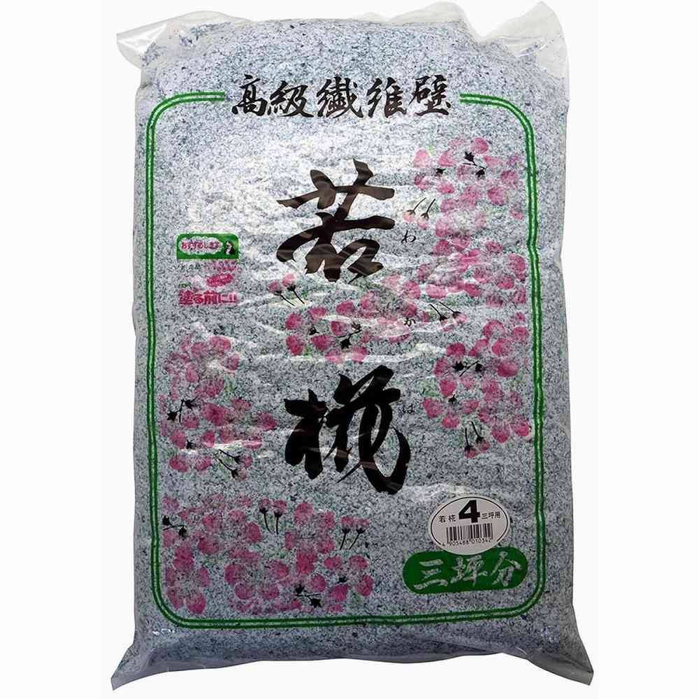 家庭化学工業 - 繊維壁 若椛 NO.4 3坪用(2010g) 特長 ●水練りだけで塗れます。●ひび割れや、ボロボロ落ちることなく綺麗な仕上がりになります。 仕様 ●成分：繊維、パルプ、着色木粉、セルローズ系接着剤、その他 ご注意 ●下地の...