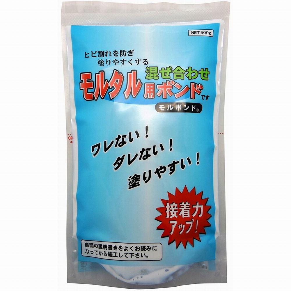 家庭化学工業 - モルタル用ボンド(500g) 特長 ●ひび割れを防ぎ塗りやすくするセメントモルタル用混和材。 仕様 ●成分：アクリル系エマルジョン樹脂 ご注意 ●使用するセメントモルタルの水量を正確に計量してください家庭化学工業 - モル...
