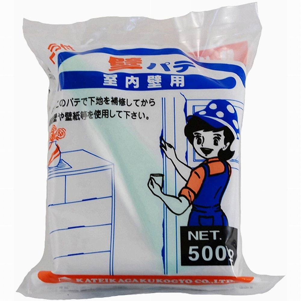 家庭化学工業 - 壁パテ オフホワイト(500g) 特長 ●すぐに使えるペーストタイプ。●非硬化無収縮タイプ。 仕様 ●成分：ポリオレフィン、炭酸カルシウム、その他 ご注意 ●用途以外での使用はお避けください。家庭化学工業 - 壁パテ オフ...