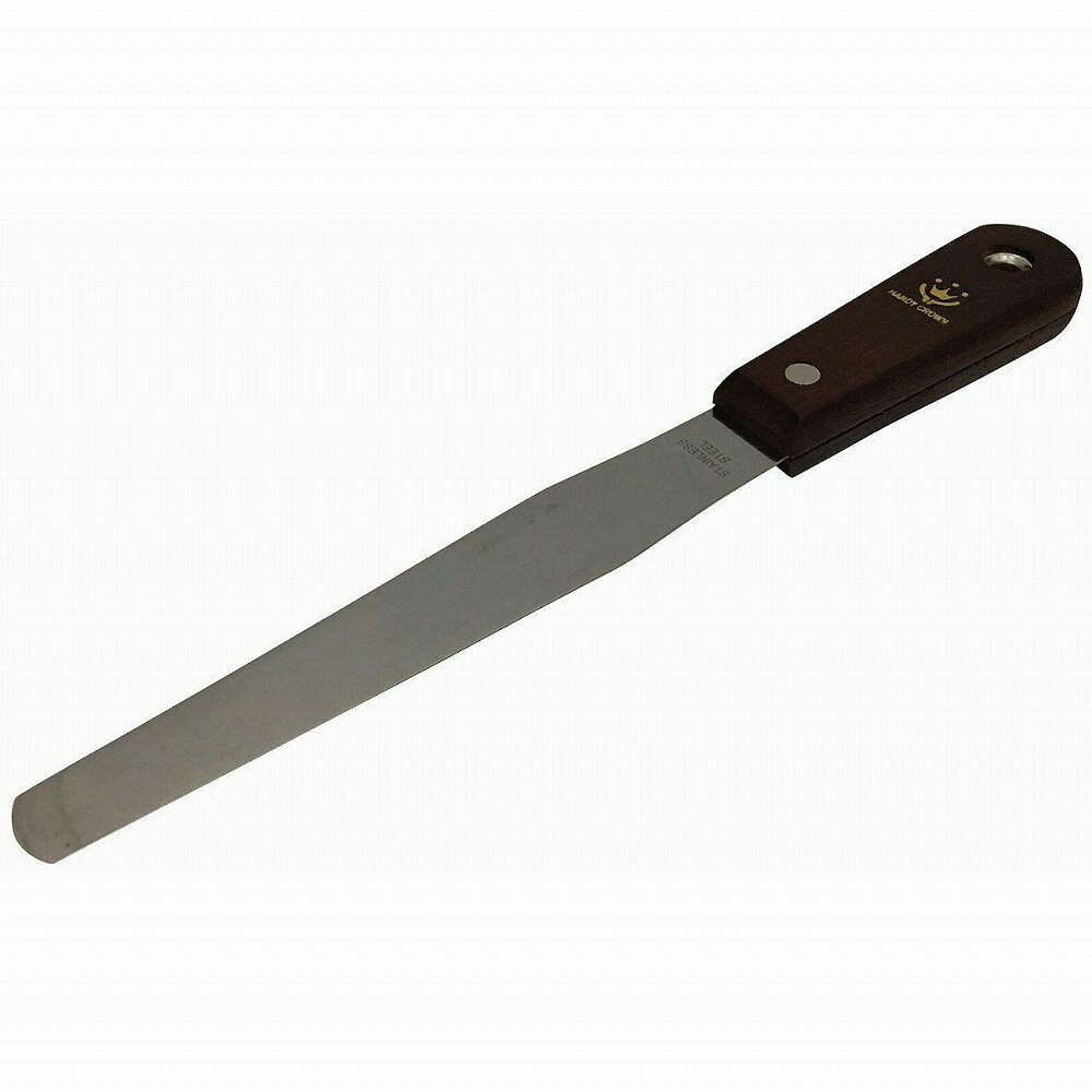 ハンディ・クラウン - 木柄パレット(150mm) 特長 ●塗料の混ぜ合わせ、下地パテの練り作業などに。 仕様 ●刃：ステンレス●柄：木 ご注意 ●本来の用途以外には使用しないでください。●こどもの手の届かないところに保管してください。●先...