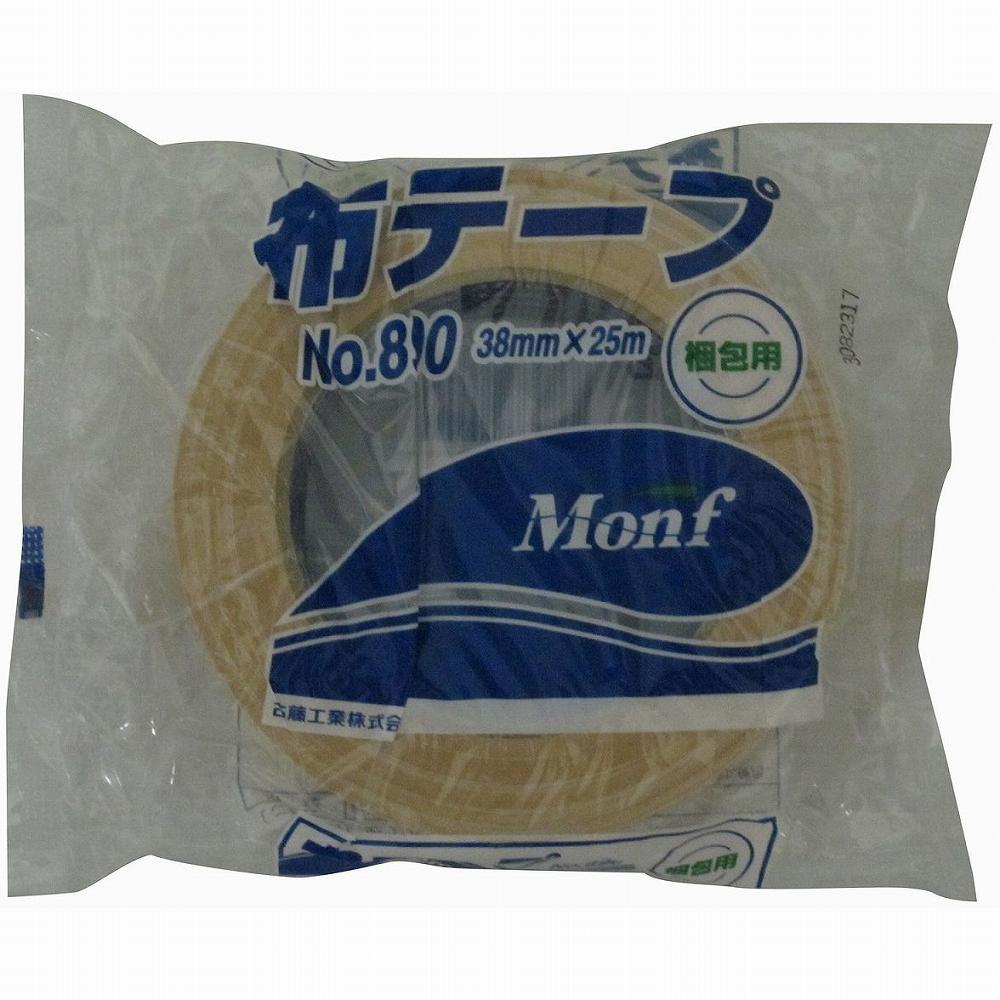 古藤工業 - Monf カラー布粘着テープ 黄土NO.890 緑(38mm×25m) 特長 ●梱包用布テープのエコノミータイプです。●手で切れるので作業性も抜群です。●ダンボールの封緘、一般梱包、各種補修に適してます。 仕様 ●粘着剤：天然...