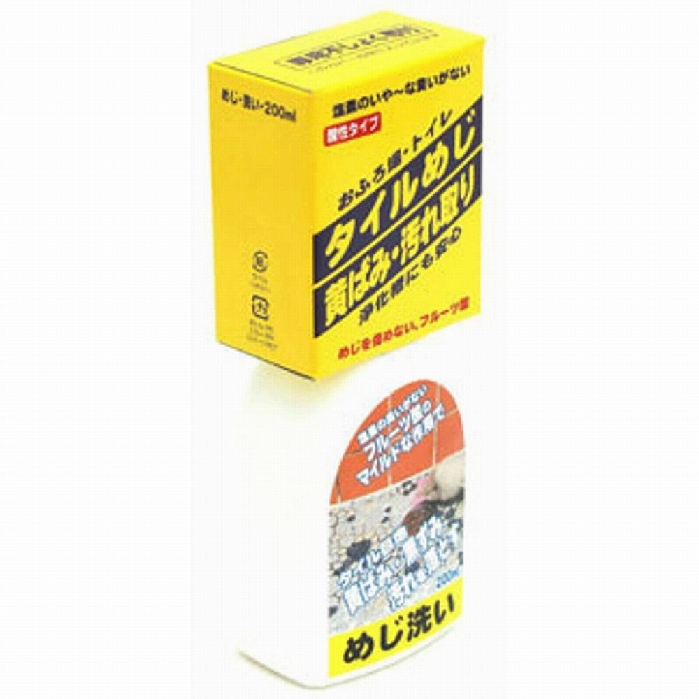 日本ミラコン産業 - めじ洗い(200ml) - BOTL-17 特長 ●おふろ場、トイレ、玄関等のタイルの目地黄ばみ、黒ずみ汚れをキレイに落します。●フルーツ酸配合なので、塩素系カビ取り剤のような強い刺激臭がなく、タイル目地そのものを傷め...