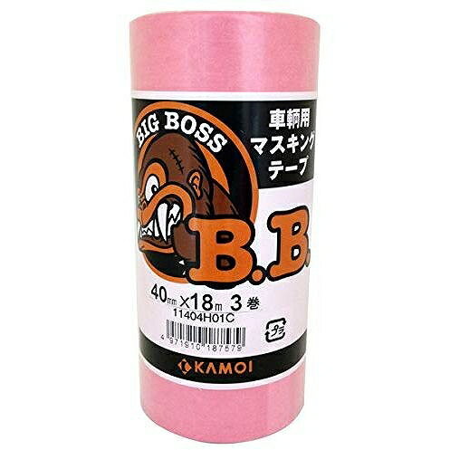 カモ井　マスキングテープ車両塗装用　幅40mm×長さ18m　ピンクJAN：4971910187579メーカー：カモ井加工紙（株） / ブランド：カモ井 / 原産国：日本特長●手切れ性が良く、巻き戻しが軽いです。重ね貼りもしっかりでき、のり残...