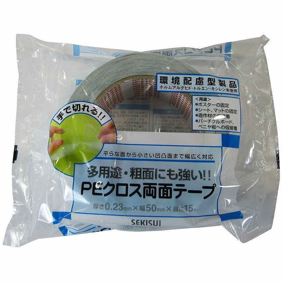 積水マテリアルソリューションズ - 多用途 PEクロス両面テープ(50mm×15m) - WPECX03 特長 ●耐久性に優れ、粘着力が強く、凹凸面に対しても強力に接着します。●水に強く、手でまっすぐに切れるので作業性抜群。●薄く、半透明な...