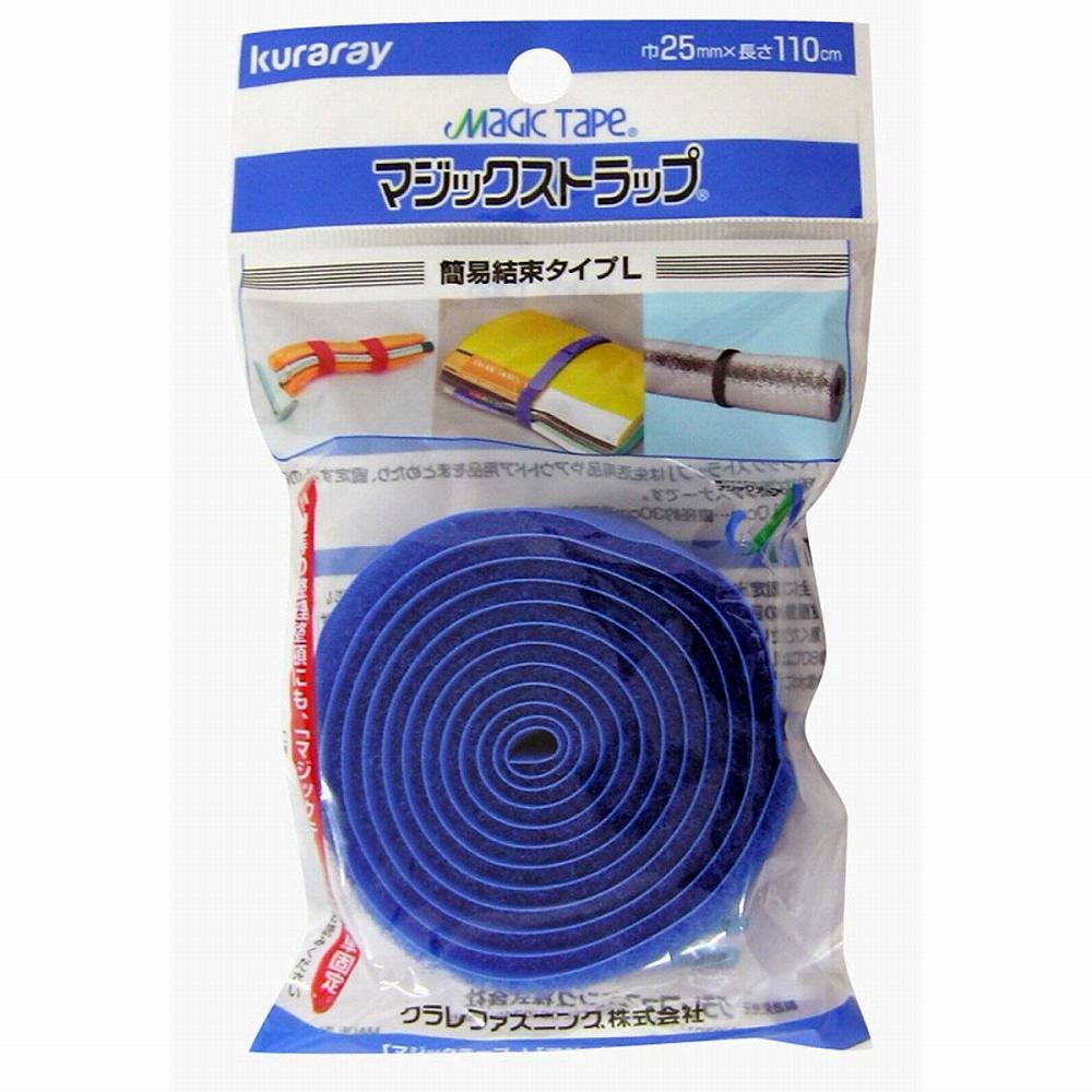 ユタカメイク　マジックテープ　マジックストラップL　25mm×110cm　ブルーJAN：4903599050042メーカー：（株）ユタカメイク / ブランド：ユタカメイク / 原産国：中国特長●簡単結束、使い方自由自在です。●結束物の直径3...