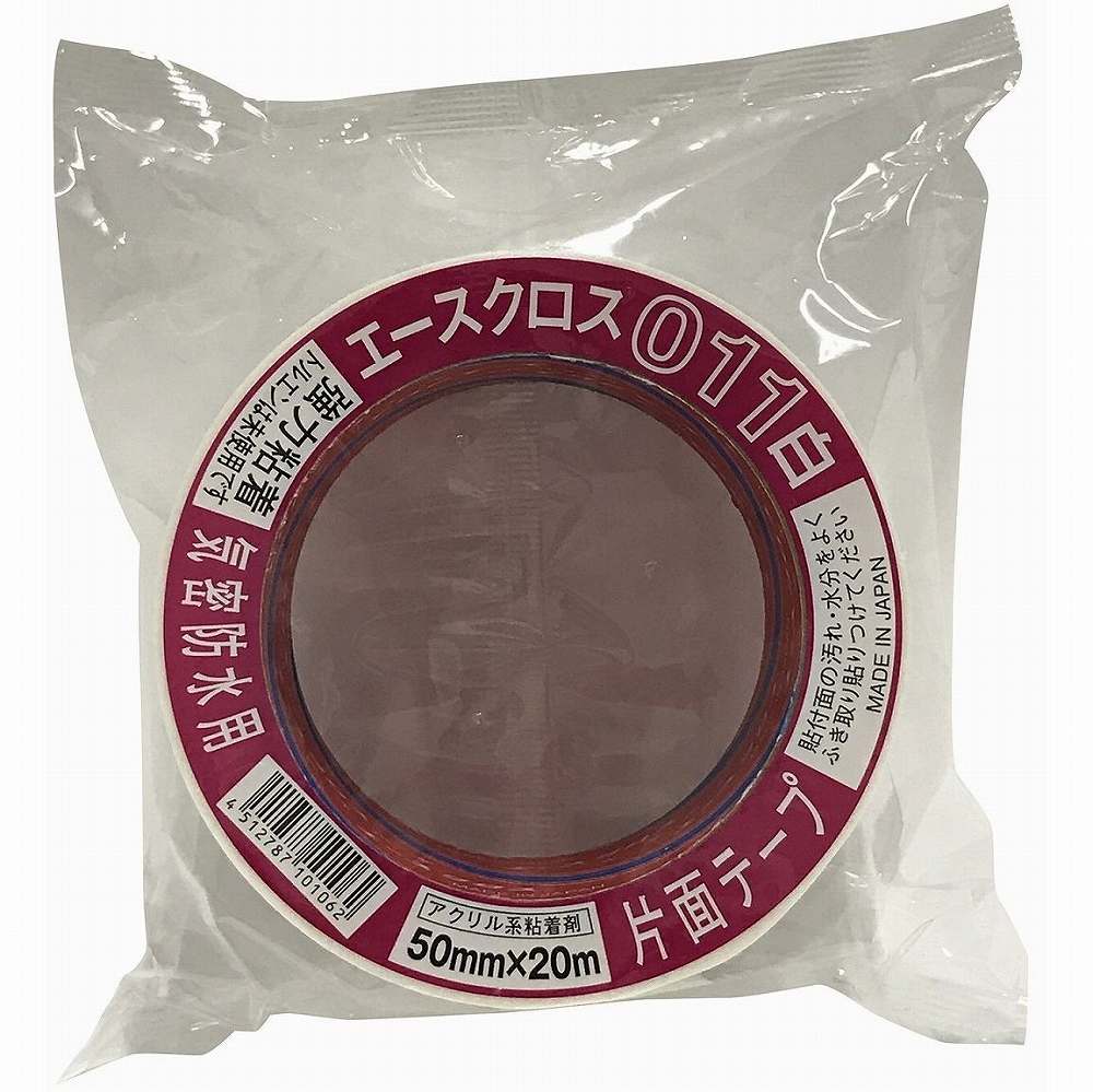 光洋化学　エースクロス011白 JAN：4512787101062 メーカー：光洋化学（株） / ブランド：光洋化学 / 原産国：日本 特長 ●手で簡単に切れます。●粘着剤は環境に配慮したノントルエンタイプです。●透湿シート気密フィルム断熱...