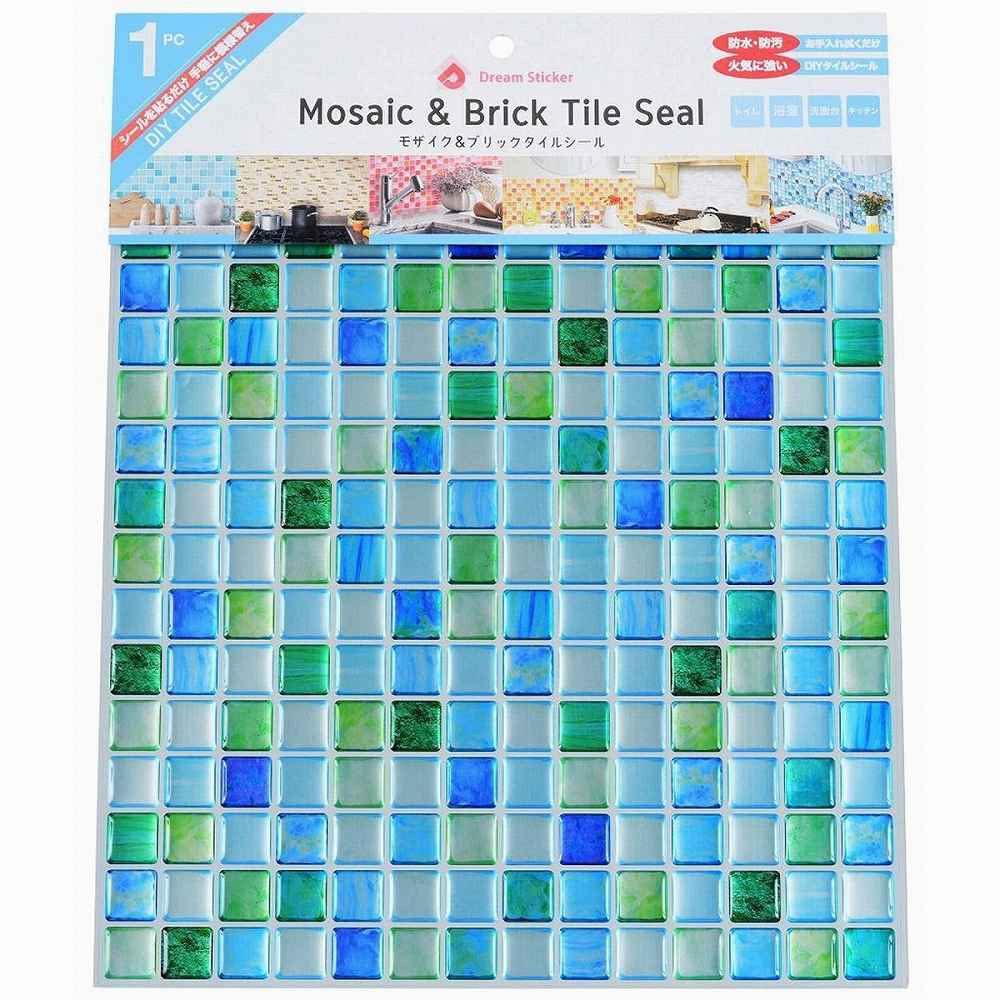 マスターリンクス - Dream Sticker モザイクタイルシール サファイアブルー(310mm×310mm×1mm) - TS-2114-BST-2 特長 ●本製品は、透明で滑らかな本物のガラスタイルの雰囲気を再現しています。●キッチ...