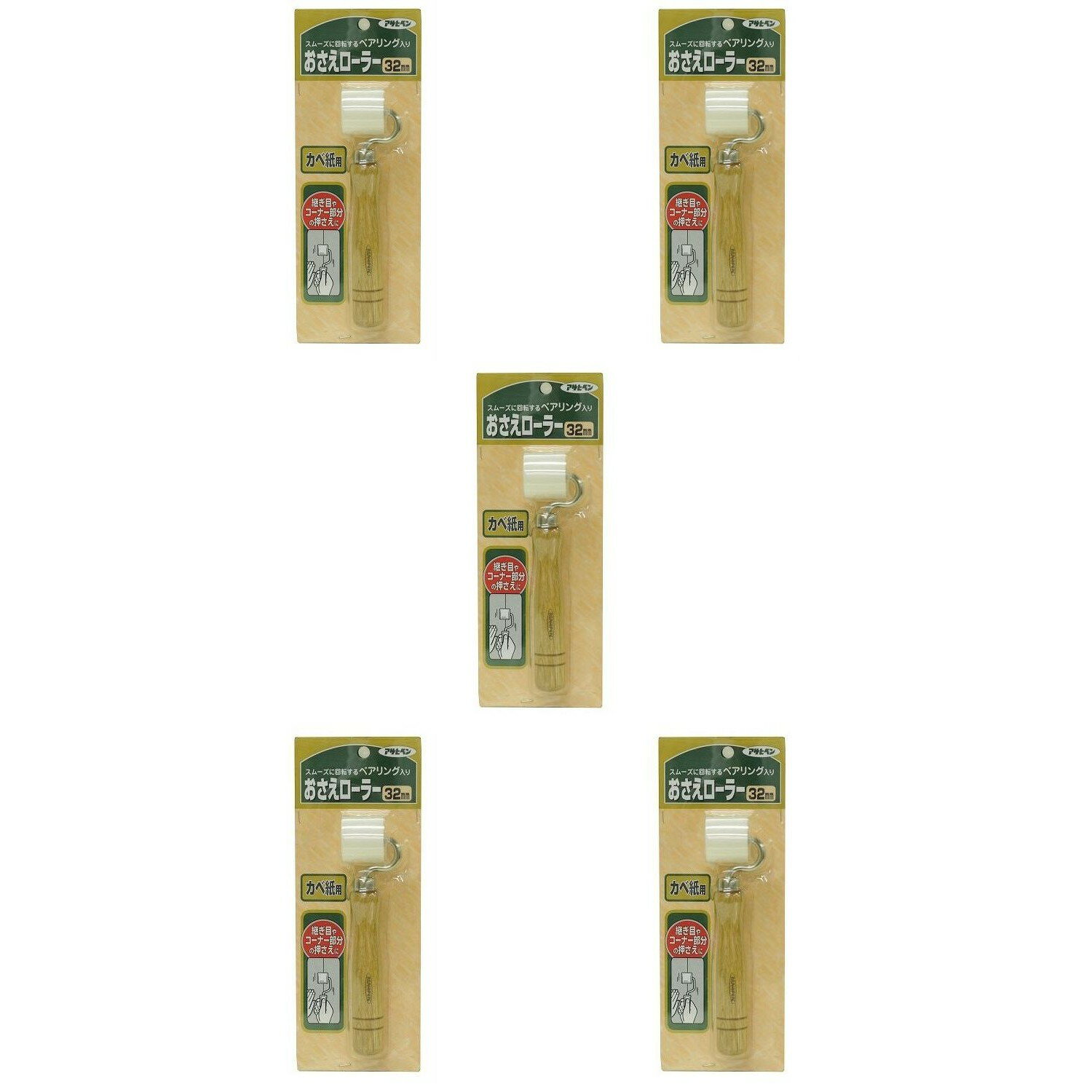 特長●耐摩耗性に優れたプロ仕様のローラーです。用途●カベ紙のつぎ目やコーナー部分の押さえに。仕様●ローラー径(mm)：35●幅(mm)：32●柄長さ(mm)：130仕様2●32MM●柄長さ：130mm●ベアリング入材質／仕上●木●鉄●ローラ...