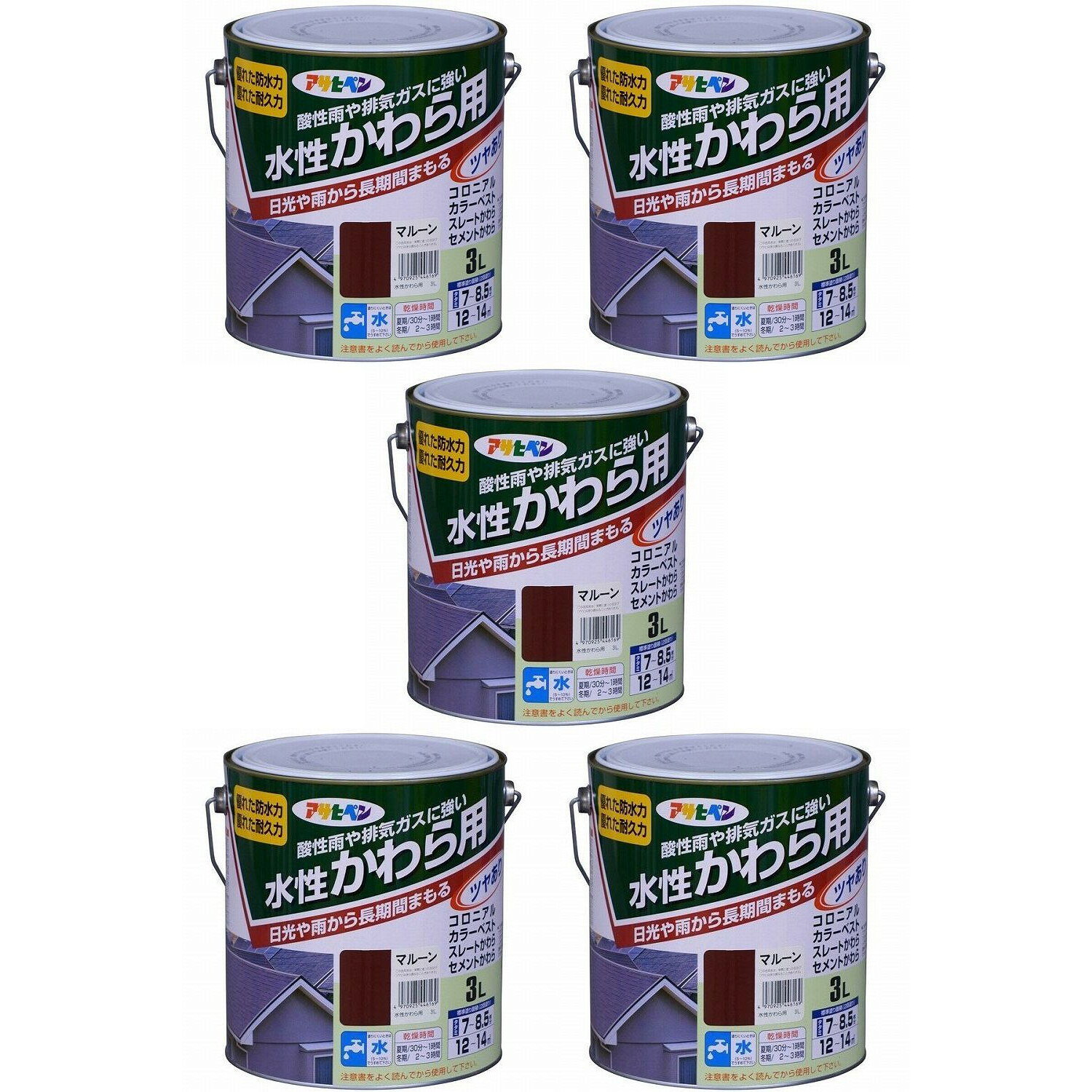 ◆酸性雨や排気ガスに強いかわら用塗料◆特長◆●優れた防水力・耐久力で長期間・日光や雨からかわらを守ります。 ●酸性雨や排気ガスに対して優れた保護効果 を発揮します。 ●伸びがよく、ハケさばきが軽いので塗りやすく美しいツヤのある塗料です。◆ポ...