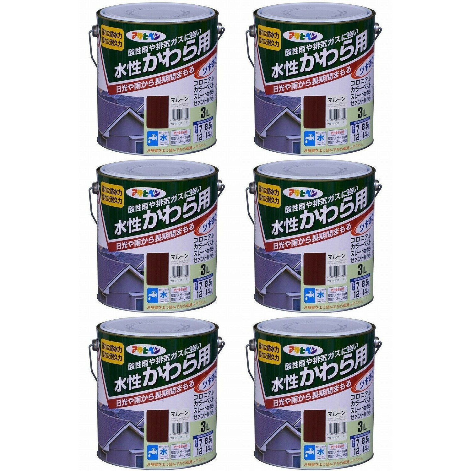 ◆酸性雨や排気ガスに強いかわら用塗料◆特長◆●優れた防水力・耐久力で長期間・日光や雨からかわらを守ります。 ●酸性雨や排気ガスに対して優れた保護効果 を発揮します。 ●伸びがよく、ハケさばきが軽いので塗りやすく美しいツヤのある塗料です。◆ポ...