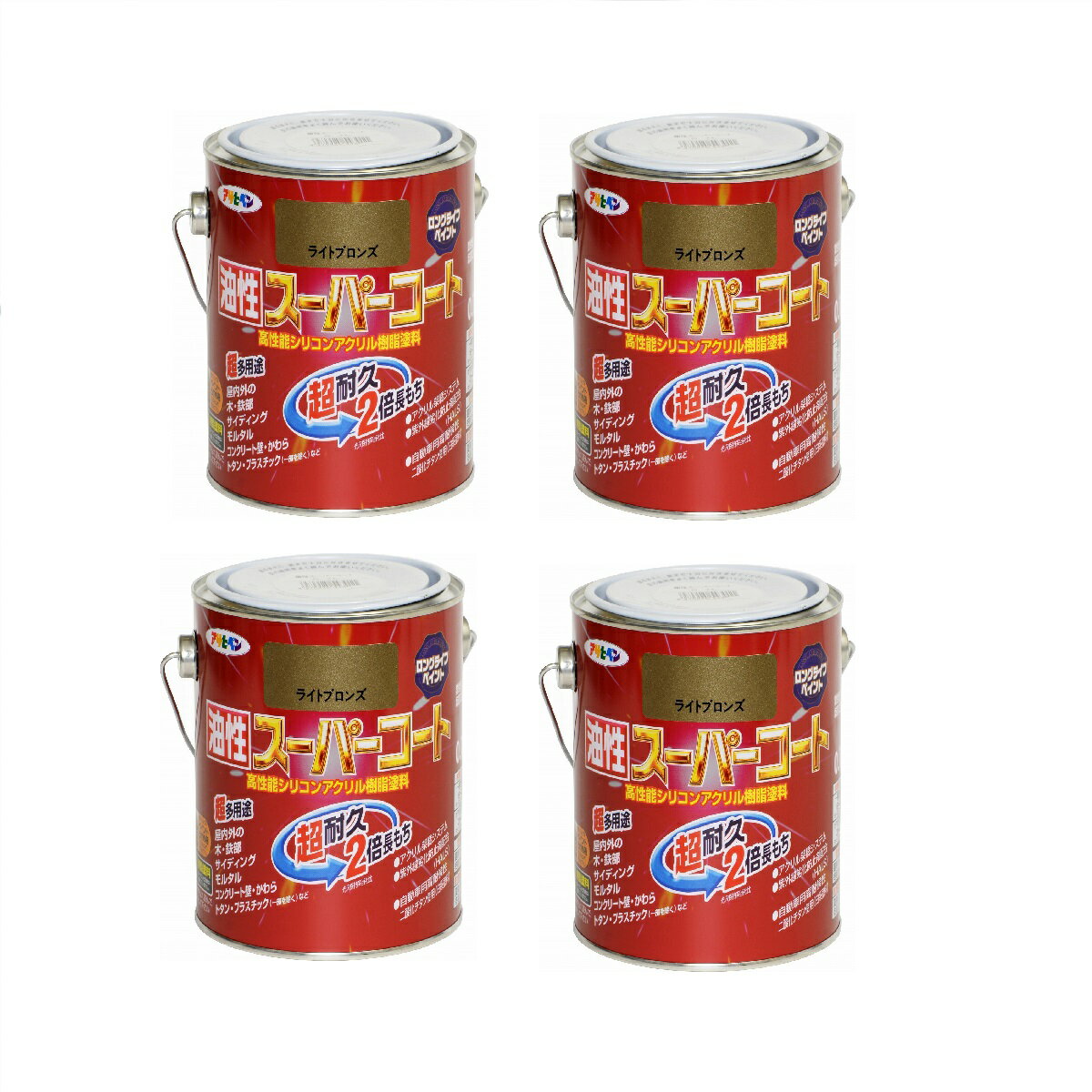 ◆油性多用途塗料 超耐久！超多用途！◆特長◆● シリコンアクリル樹脂のシリコン架橋システム及び紫外線劣化防止剤(HALS)の相乗効果により、汚れにくく、耐久性が格段に優れた高性能塗料です。 ● モルタルやコンクリート壁などアルカリ面にも塗装...