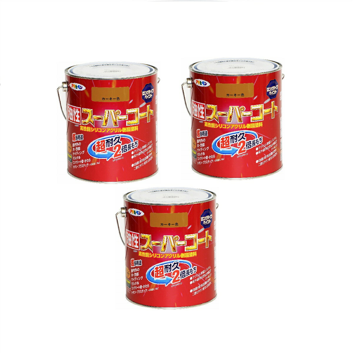 ◆油性多用途塗料 超耐久！超多用途！◆特長◆● シリコンアクリル樹脂のシリコン架橋システム及び紫外線劣化防止剤(HALS)の相乗効果により、汚れにくく、耐久性が格段に優れた高性能塗料です。 ● モルタルやコンクリート壁などアルカリ面にも塗装...
