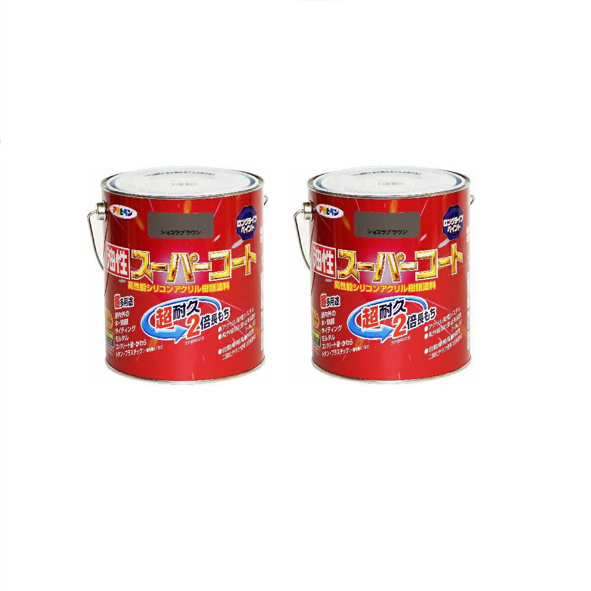 ◆油性多用途塗料 超耐久！超多用途！◆特長◆● シリコンアクリル樹脂のシリコン架橋システム及び紫外線劣化防止剤(HALS)の相乗効果により、汚れにくく、耐久性が格段に優れた高性能塗料です。 ● モルタルやコンクリート壁などアルカリ面にも塗装...