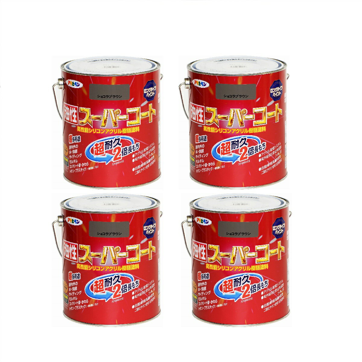 ◆油性多用途塗料 超耐久！超多用途！◆特長◆● シリコンアクリル樹脂のシリコン架橋システム及び紫外線劣化防止剤(HALS)の相乗効果により、汚れにくく、耐久性が格段に優れた高性能塗料です。 ● モルタルやコンクリート壁などアルカリ面にも塗装...