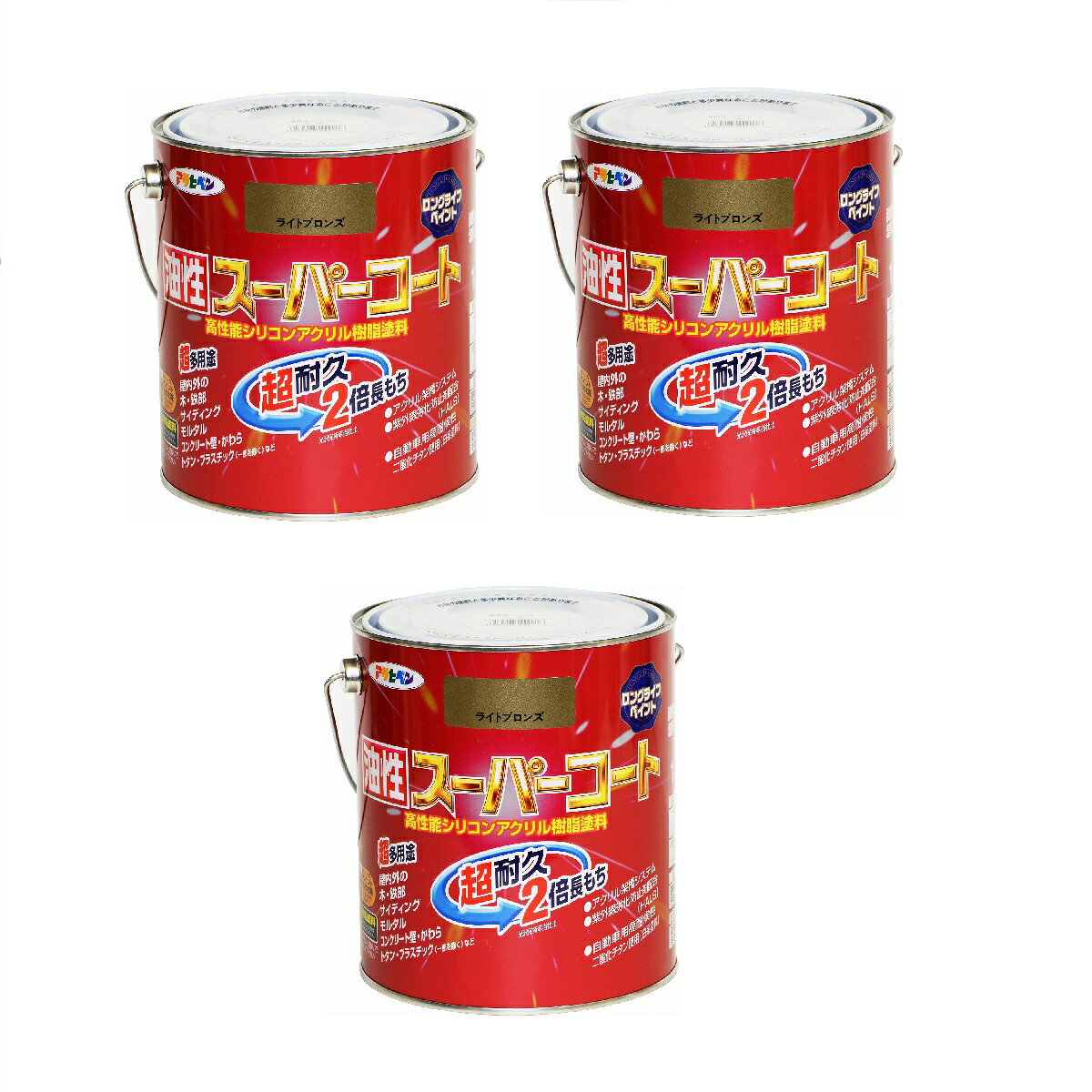 ◆油性多用途塗料 超耐久！超多用途！◆特長◆● シリコンアクリル樹脂のシリコン架橋システム及び紫外線劣化防止剤(HALS)の相乗効果により、汚れにくく、耐久性が格段に優れた高性能塗料です。 ● モルタルやコンクリート壁などアルカリ面にも塗装...