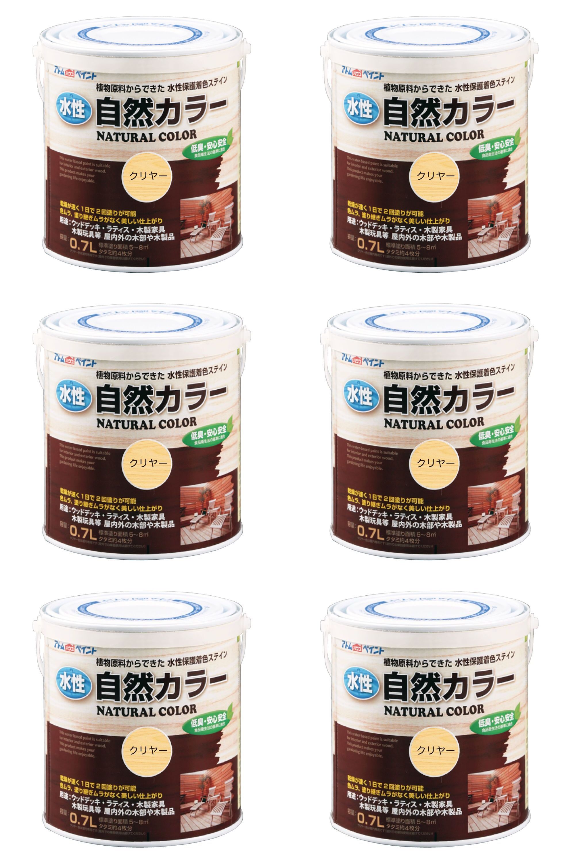 ※色見本はご使用端末により若干の誤差がございますので、ご注意ください。 【特長】 ・植物原料からできた安全性の高いステイン塗料。 ・食品衛生法の基準に適合しており、木製玩具にも使えます。 ・水性化により、自然塗料の欠点であった乾燥時間を大幅...