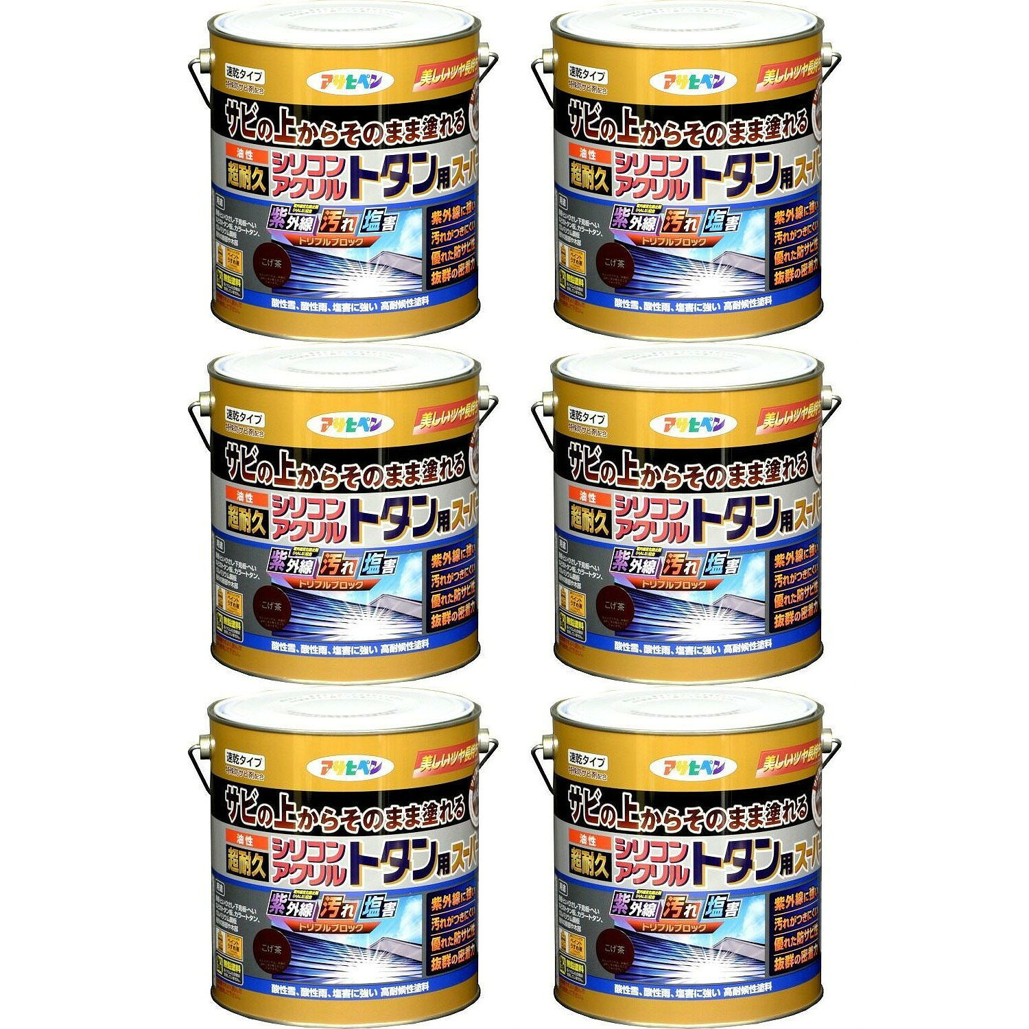 ●特長 ●サビの上から直接塗れる、トタン用の高光沢塗料です。 ●1回塗りで仕上がりますので作業性が抜群です。 ●特殊強力防サビ剤がサビの進行を抑え、長期間素材をサビから保護します。 ●紫外線劣化防止剤(HALS)を配合していますので、長期間...