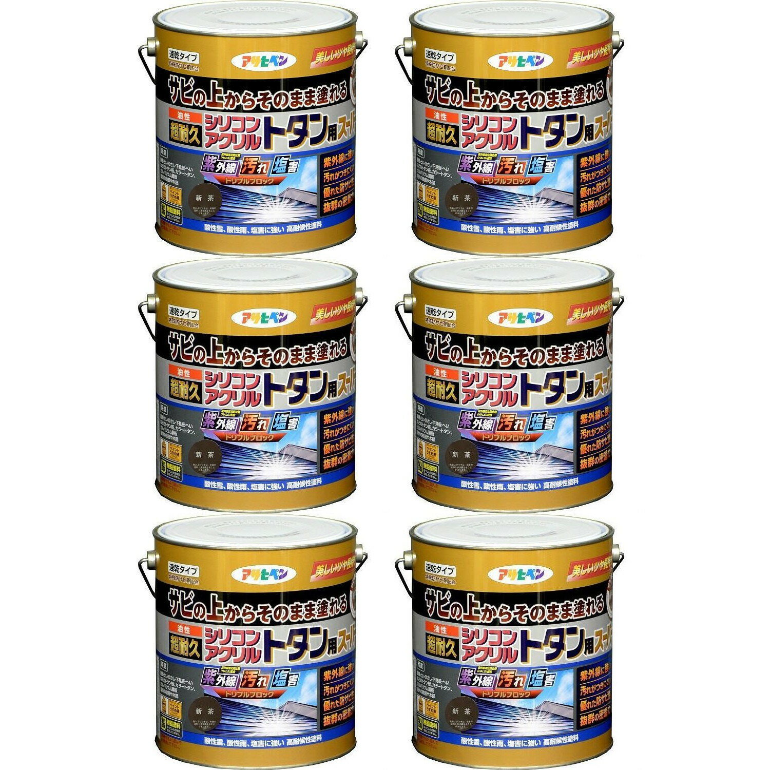 ●特長 ●サビの上から直接塗れる、トタン用の高光沢塗料です。 ●1回塗りで仕上がりますので作業性が抜群です。 ●特殊強力防サビ剤がサビの進行を抑え、長期間素材をサビから保護します。 ●紫外線劣化防止剤(HALS)を配合していますので、長期間...