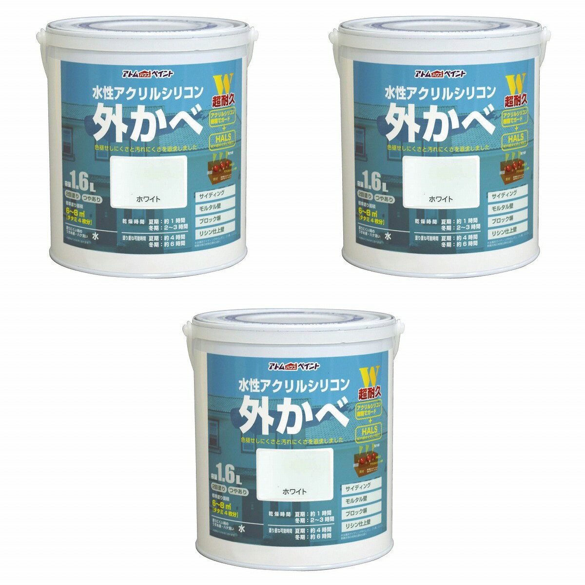 ※色見本はご使用端末により若干の誤差がございますので、ご注意ください。 【特長】 ・汚れがつきにくく、ついた汚れも落としやすいアクリルシリコン樹脂塗料。 ・HALS（紫外線劣化防止剤）配合で色褪せにも強い。 【属性・仕上がり感・塗り回数】 ...