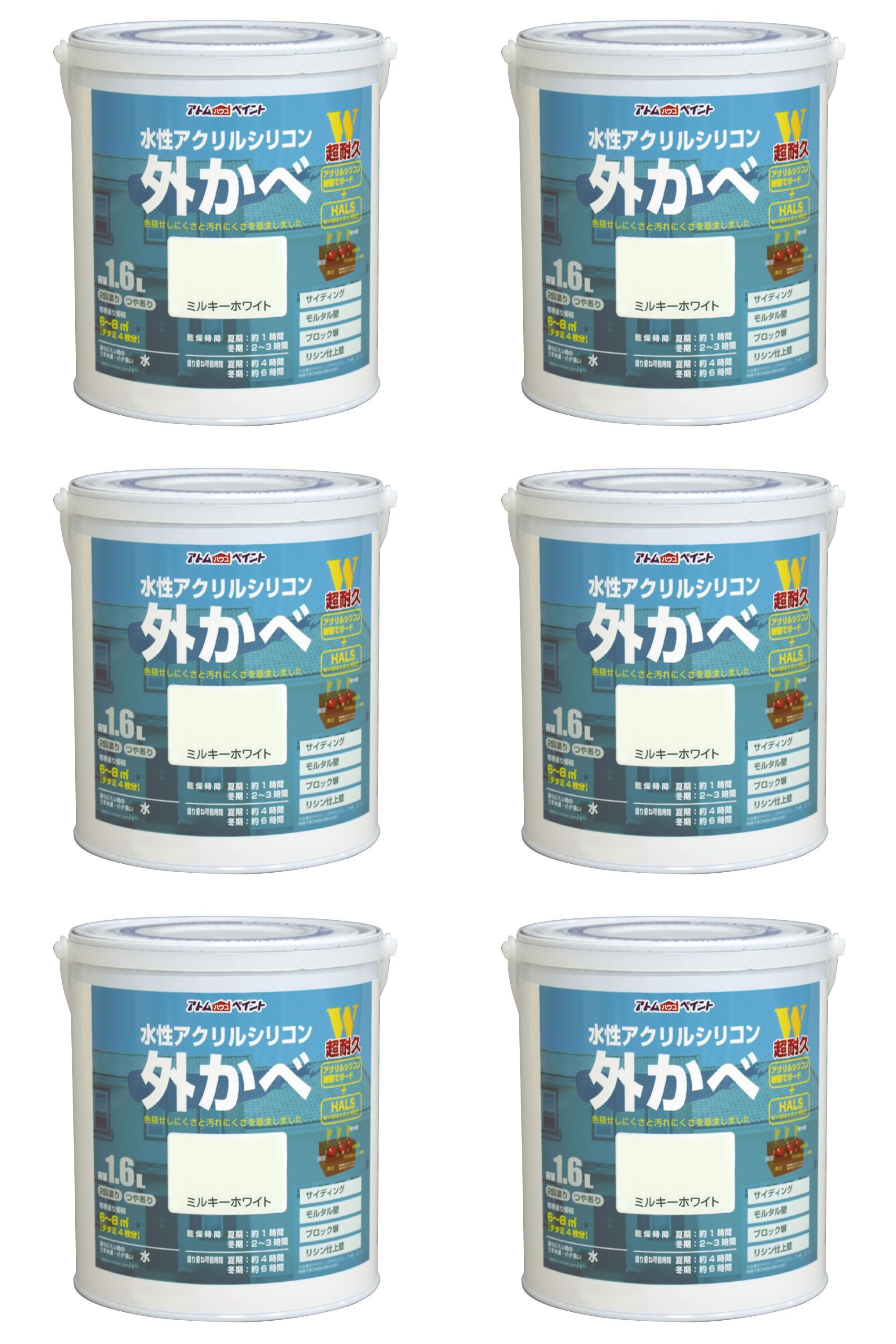 ※色見本はご使用端末により若干の誤差がございますので、ご注意ください。 【特長】 ・汚れがつきにくく、ついた汚れも落としやすいアクリルシリコン樹脂塗料。 ・HALS（紫外線劣化防止剤）配合で色褪せにも強い。 【属性・仕上がり感・塗り回数】 ...