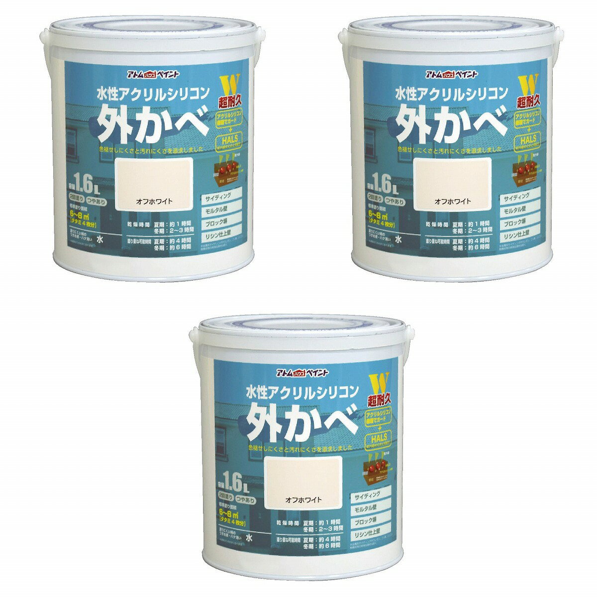 ※色見本はご使用端末により若干の誤差がございますので、ご注意ください。 【特長】 ・汚れがつきにくく、ついた汚れも落としやすいアクリルシリコン樹脂塗料。 ・HALS（紫外線劣化防止剤）配合で色褪せにも強い。 【属性・仕上がり感・塗り回数】 ...