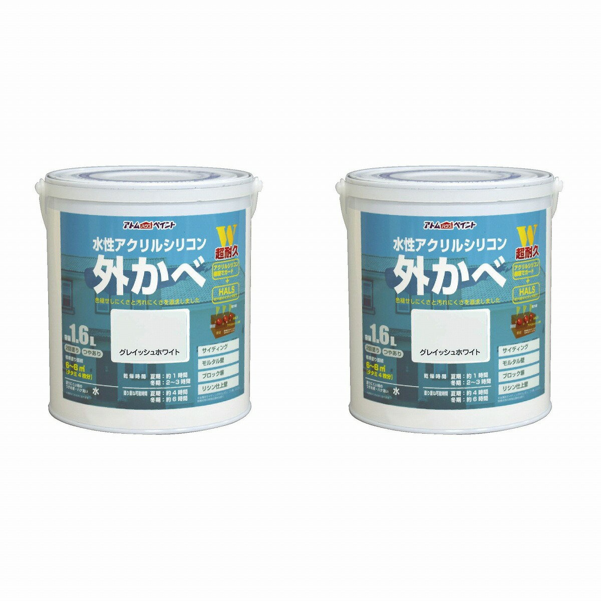 ※色見本はご使用端末により若干の誤差がございますので、ご注意ください。 【特長】 ・汚れがつきにくく、ついた汚れも落としやすいアクリルシリコン樹脂塗料。 ・HALS（紫外線劣化防止剤）配合で色褪せにも強い。 【属性・仕上がり感・塗り回数】 ...